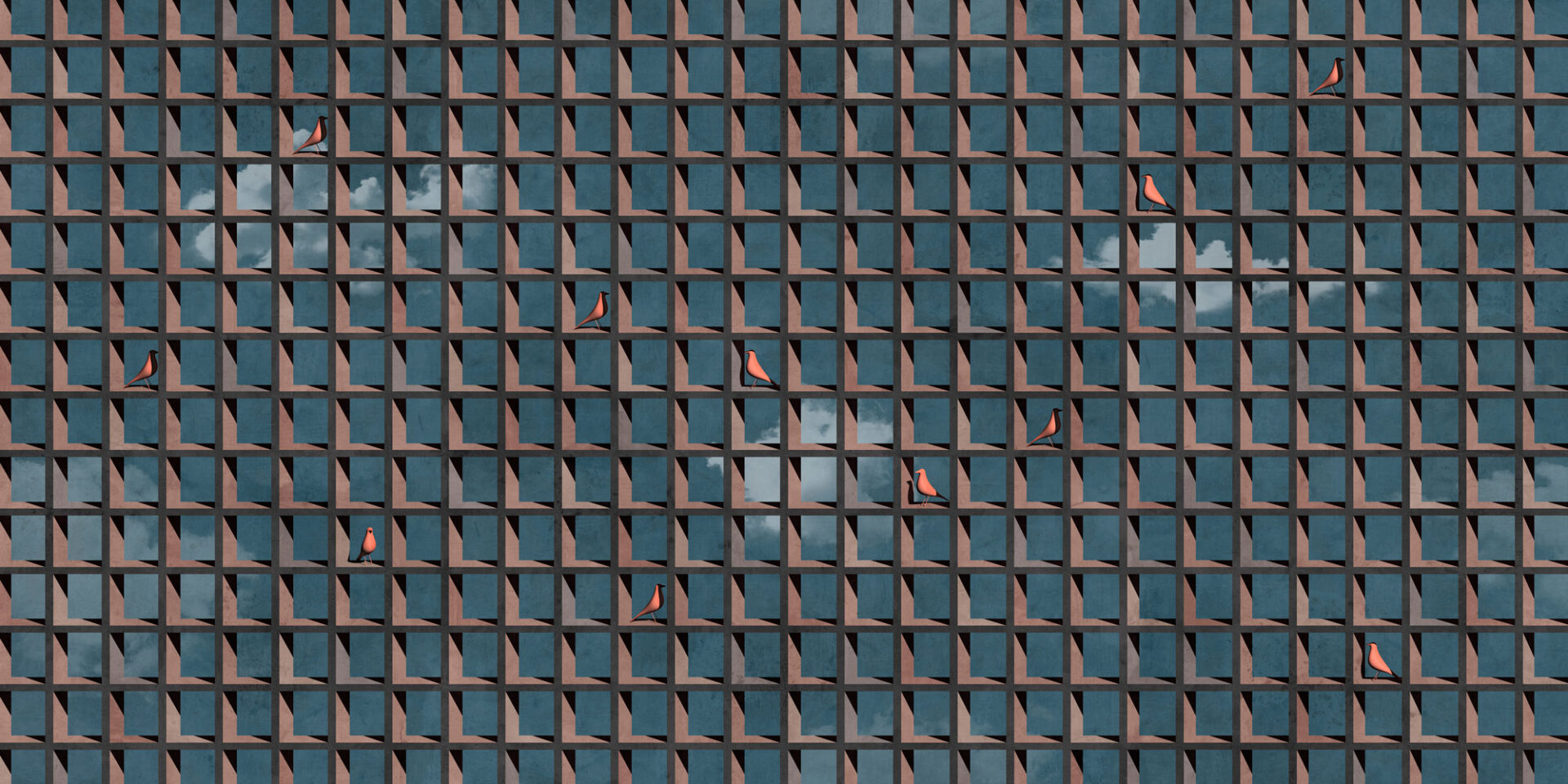 "Volier" textural Wallpaper by R&D | Styl'Editions